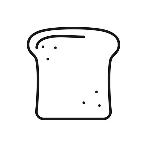 Editable Icon Of Bread Slice Vector Illustration Isolated On White