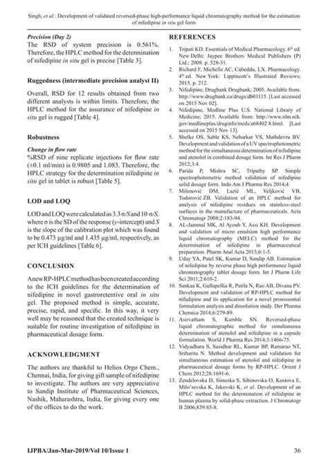 Development Of Validated Reversed Phase High Performance Liquid