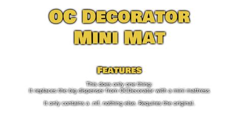 Ocdecorator Mini Mattress At Fallout 4 Nexus Mods And Community
