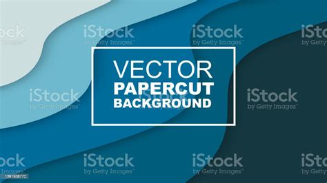 현대적이고 트렌디 한 배경 종이 컷 스타일의 웨이브 모양을 가진 추상적 인 디자인 텍스트를위한 공간이있는 디자인을위한 배경 템플릿 0명에 대한 스톡 벡터 아트 및 기타