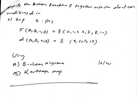 Solved 1 Sop Splify The Boolean Function F Together With Am Chegg Com