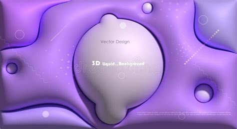 Illustration Abstract Dynamic Liquid Fluid Shape Gradient Color Background 3d Rendering Bubble