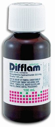 Difflam Solution 100 Ml ตัวยาสำคัญ Benzydamine Benzydamine เป็นยา