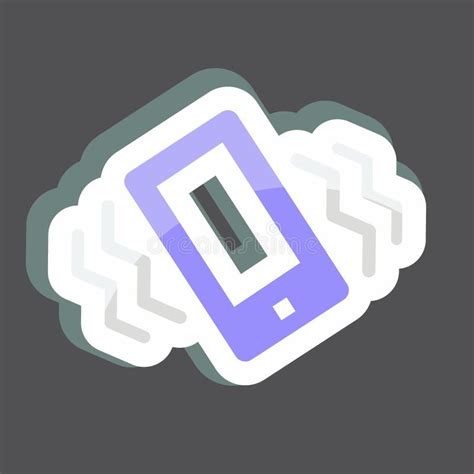 Sticker Vibration Mode Suitable For Mobile Apps Symbol Simple Design Editable Design Template