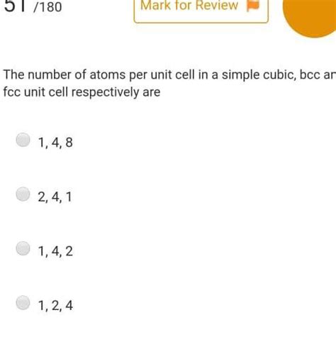 [answered] 5 180 The Number Of Atoms Per Unit Cell In A Simple Cubic Kunduz