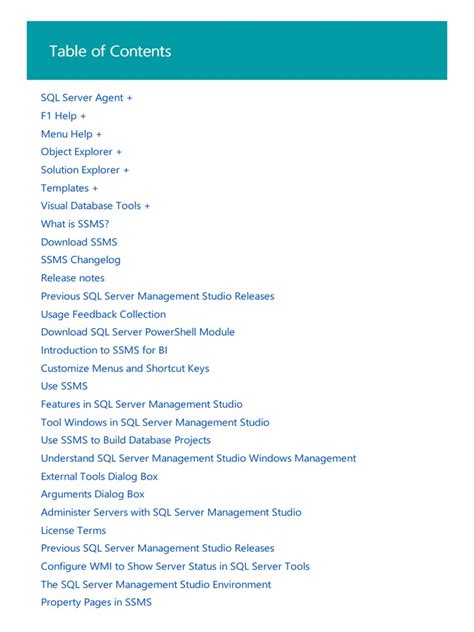 sql server ssms pdf microsoft sql server databases