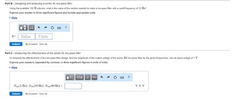 Solved Analysis And Design Of Low Pass Filters Learning Chegg