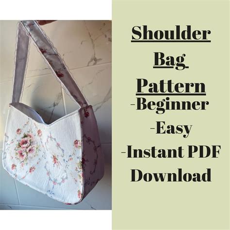 Shoulder Bag Sewing Pattern Pdf Instant Download Everyday Bag Printable