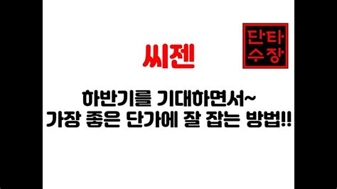 씨젠 주가 전망 Youtube