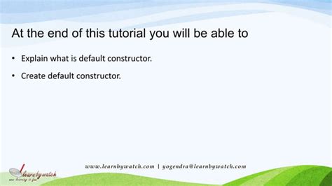 default constructors in c ppt
