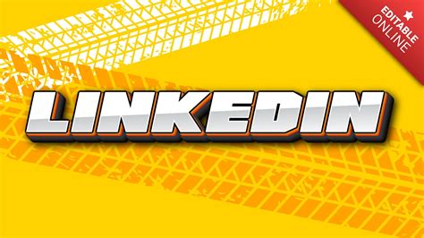 Linkedin Racer 3d Text Effect Generator