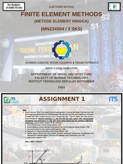 finite element methods reg 2024 week 5 pdf matrix mathematics beam structure