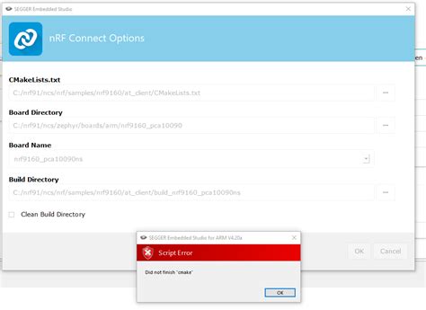 Ses Did Not Finish Cmake In Sample Applicationupdate Nordic Qanda
