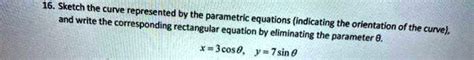 SOLVED Sketch The Curve Represented Bv And Write The Corresponding The Parametric Equations