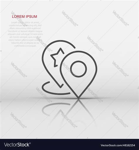 Map Pin Icon In Flat Style Gps Navigation Vector Image