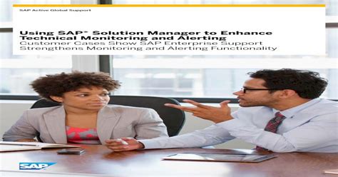 Pdf Using Sap Solution Manager To Enhance Technical Monitoring And
