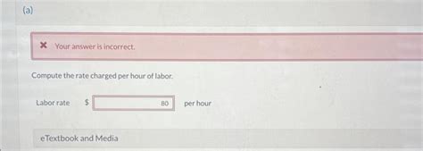 solved compute the rate charged per hour of laborpute