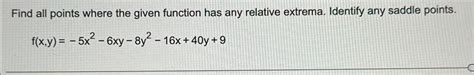 Solved Find All Points Where The Given Function Has Any