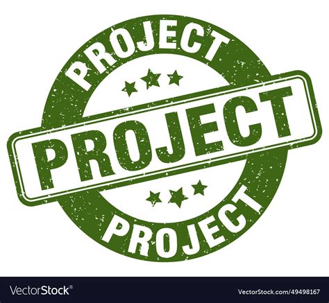 project stamp label round grunge sign royalty free vector