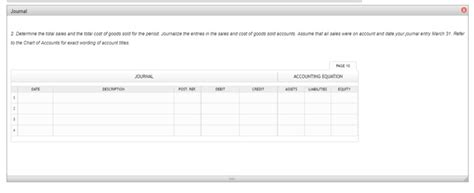 Solved Instructions Chart Of Accounts Fifo Journal And