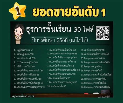 ครูบรรจุใหม่ ธุรการชั้นเรียนปีการศึกษา 2568 30 ไฟล์ 💖 สนใจรับไฟล์ได้ที่ Kroofontutor