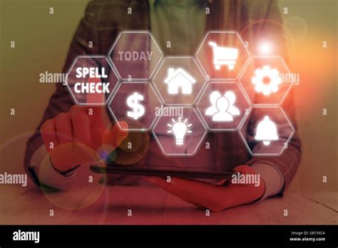 Text Sign Showing Spell Check Business Photo Showcasing To Use A