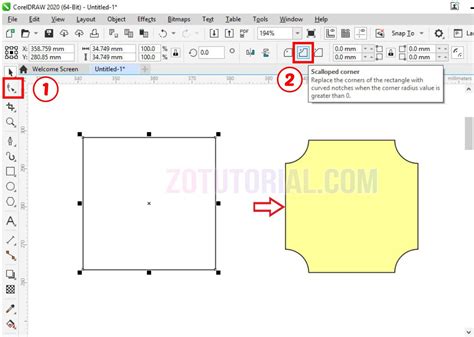 4 Cara Membuat Sudut Tumpul Dan Cekung Di CorelDRAW Zotutorial