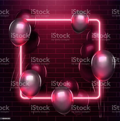 가볍고 빛나는 네온 사각형 디자인 네온 프레임 벡터 배경 밝은 기호 네온 튜브의 파란색 바 사각형 복고풍 그림 파티 간판