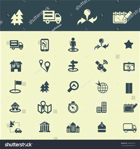 Navigation Route Map Navigator Icons Signs Vector Có Sẵn Miễn Phí Bản Quyền 346365770