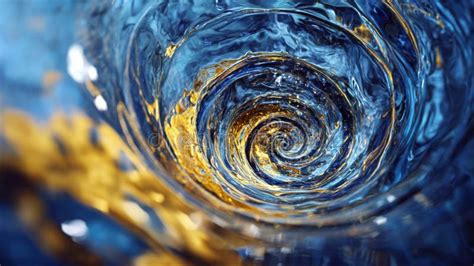 Swirling Water Pattern With Vibrant Colors Creating A Mesmerizing Visual Effect Water Art