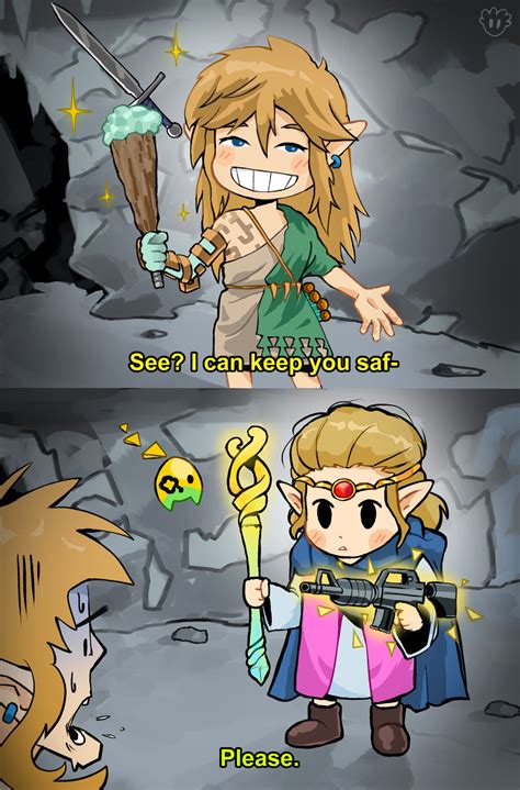 Link Princess Zelda And Tri The Legend Of Zelda And More Drawn By Devovas Danbooru