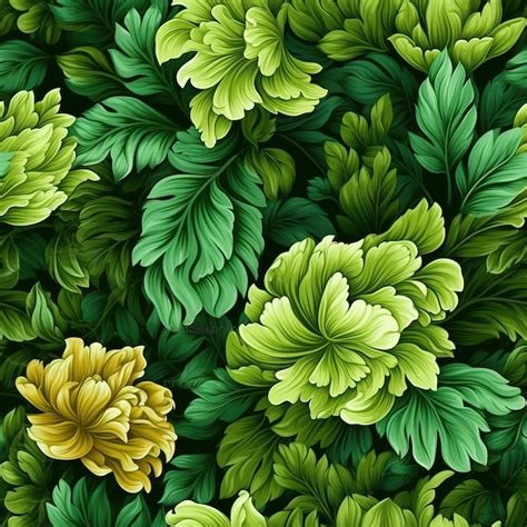 Premium Ai Image Seamless Pattern Herbs And Greenery