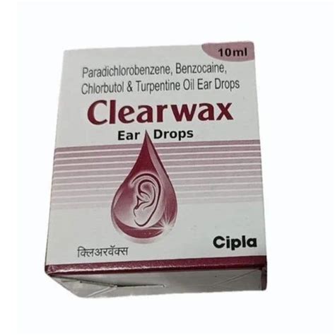 Paradichlorobenzene Benzocaine Chlorbutol Turpentine Oil Ear Drops At