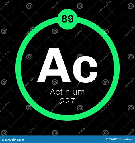 Actinium Chemical Element Stock Vector Illustration Of Chemistry