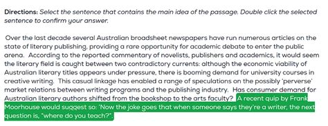 Main Idea Problem From Skill Building Exercise Gre Verbal Problem