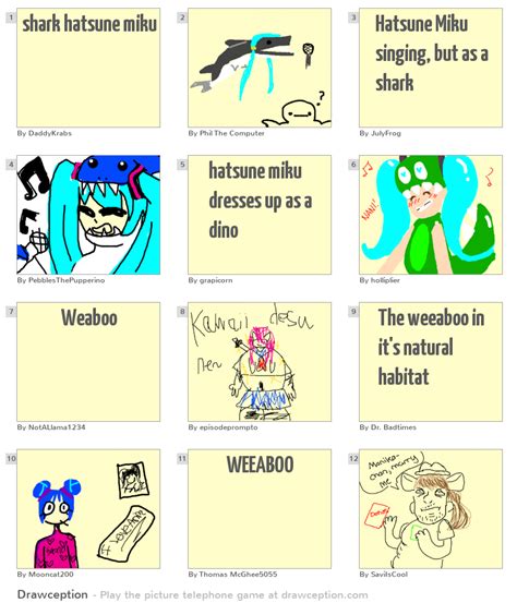 Shark Hatsune Miku Drawception