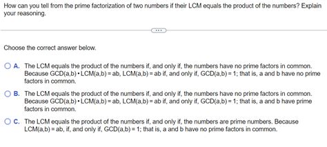 Solved How Can You Tell From The Prime Factorization Of Two Chegg