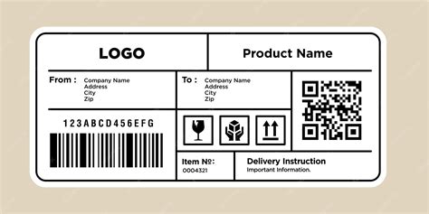 Premium Vector Cargo Delivery Sticker Vector Shipment Label Template