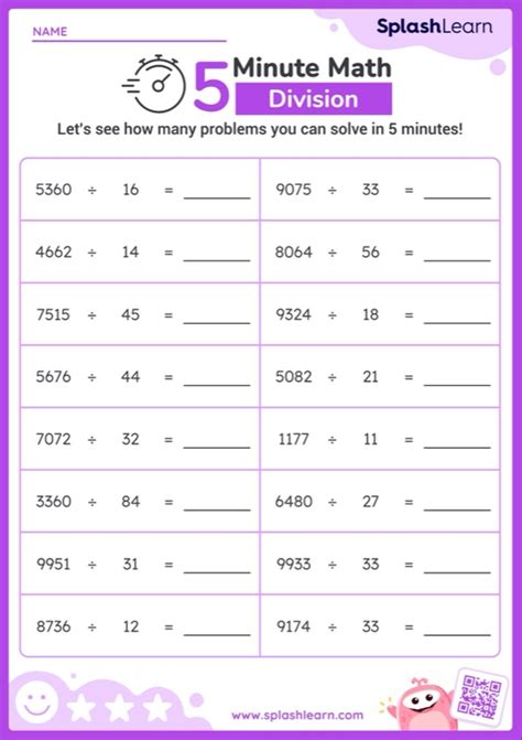 Divide 4 Digit Numbers By 2 Digit Numbers Without Remainder Horizontal