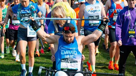 Paralympian David Wetherill Breaks Marathon Record On Crutches Bbc News