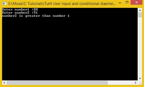 User Input And Conditional Statements Sourcecodester