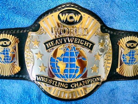 Wwf World Wrestling Champion Belt In Gold And Black Wcw Championship