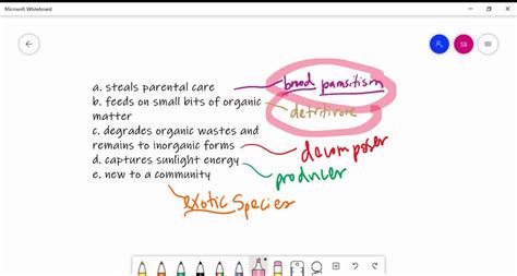 solved match the following parasitic terms to their definitions