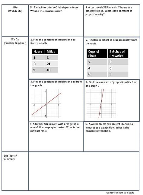 Identify Constant Of Proportionality By Smalltownmathmom Tpt