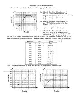 Calculating Speed And Acceleration Using A Motion Graph TPT