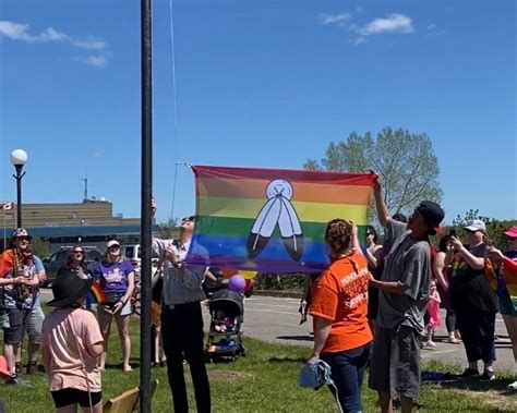 Two Spirit Flag Raising At Thompson City Hall A Really Affirming Sign
