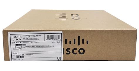 Cisco 8851 Ip Phone With Multiplatform Firmware And Power Cube 4 Cp 8851 3pw Na K9