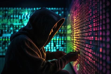 Premium Ai Image Cybersecurity Computer Hacker With Hoodie Vulnerability And