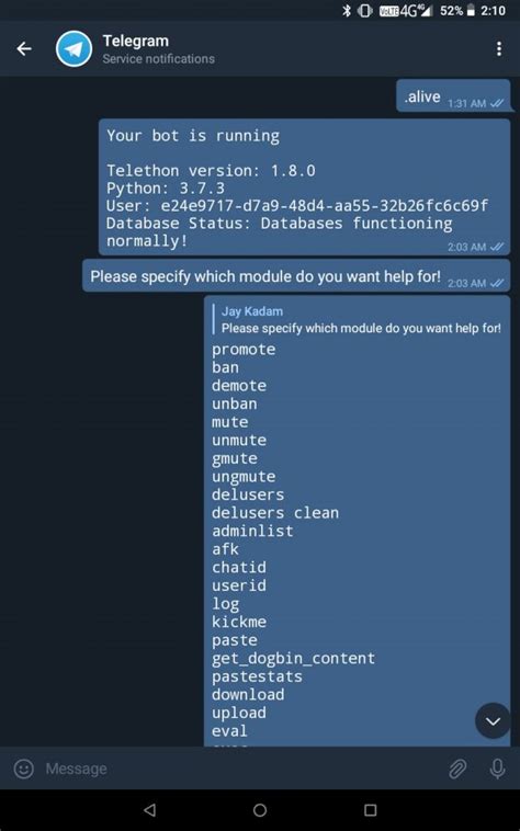Telegram My First Userbot Using Python Successfully Uploaded To