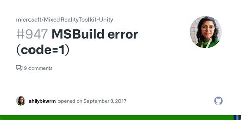 Msbuild Error Code1 · Issue 947 · Microsoftmixedrealitytoolkit Unity · Github